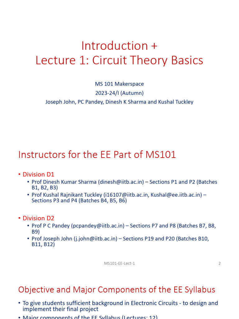 Circuit Theory Basics for EE Syllabus | PDF | Electrical Network | Rectifier