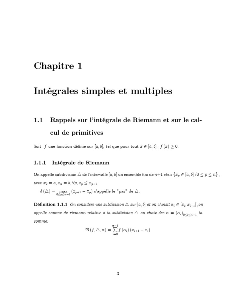 Intégrales simples et multiples expliquées | PDF | Intégral ...