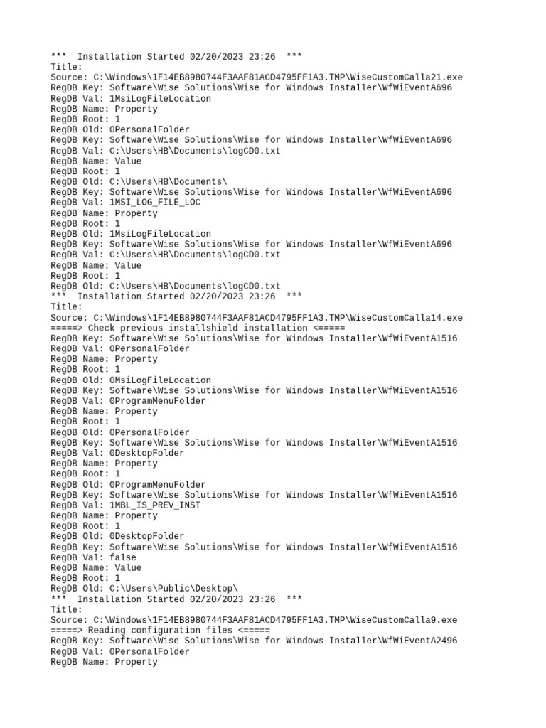 Log CD0 | PDF | Computer File | Installation (Computer Programs)