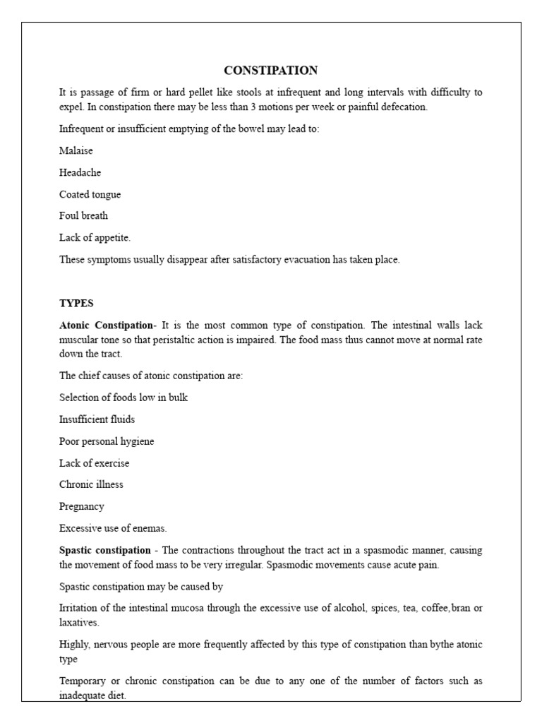 Constipation | PDF