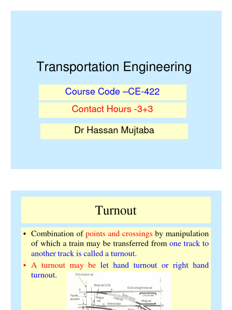 Turnout Design in Railway Engineering | PDF | Train Station | Rail ...