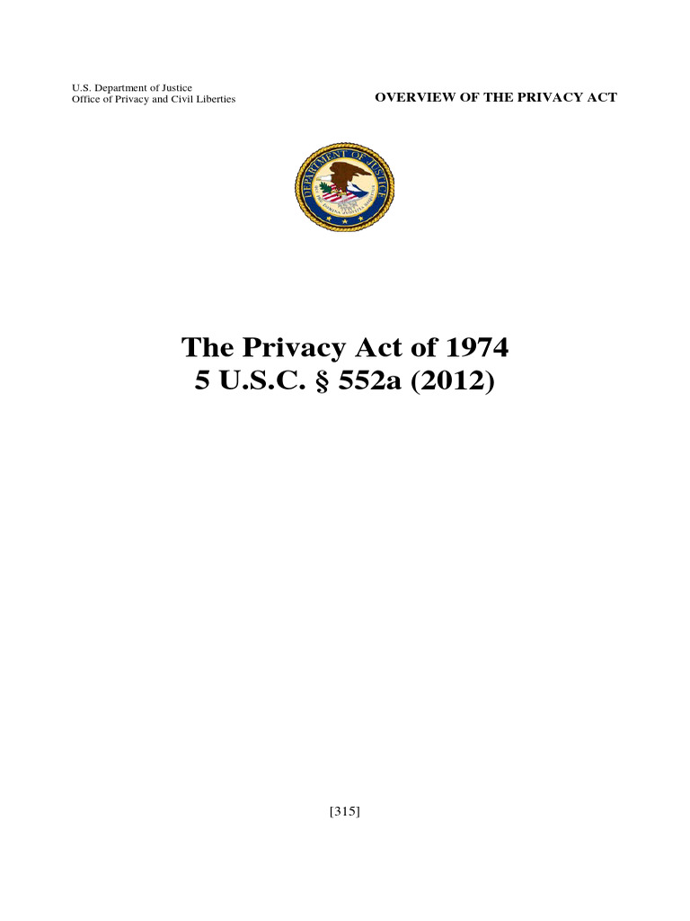 Overview 2015 Text of Privacy Act | PDF | Discovery (Law) | Legal Liability