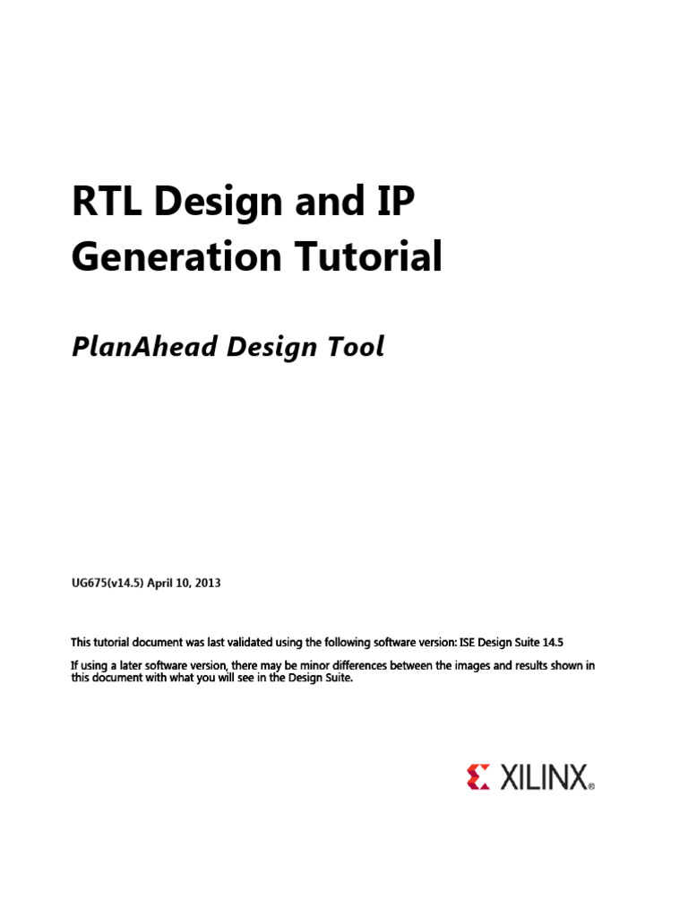 PlanAhead_Tutorial_RTL_Design_IP | PDF | Vhdl | Legal Liability