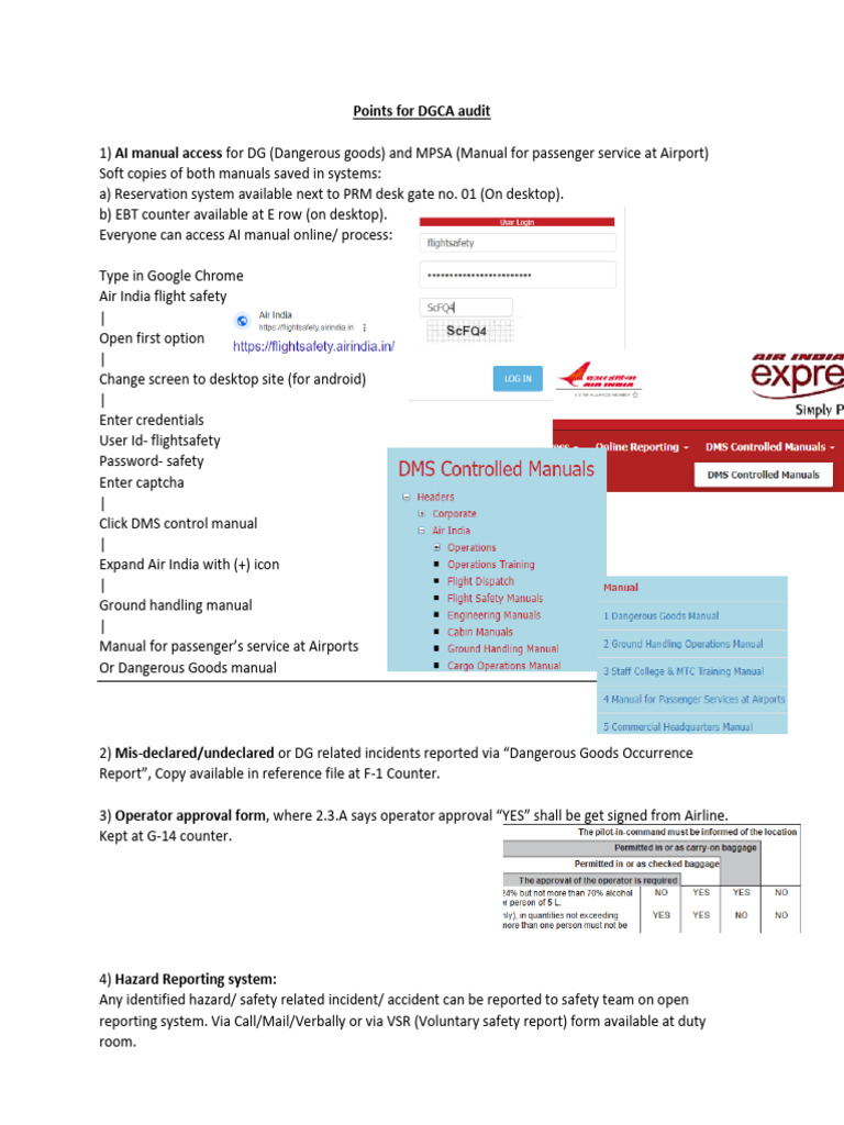 DGCA Audit Checklist for Air India | PDF | Wheelchair | Airport