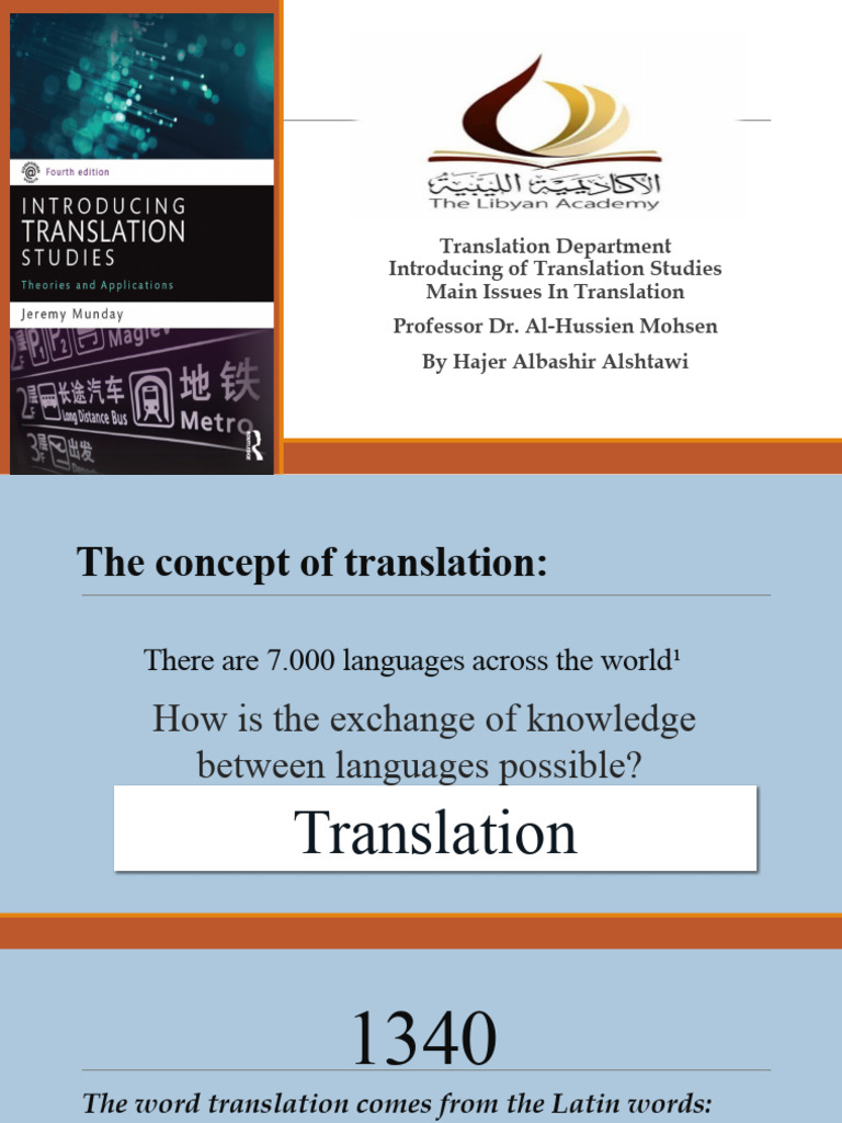 Chapter1 “Introduction of Translation “ | PDF | Translations | Theory