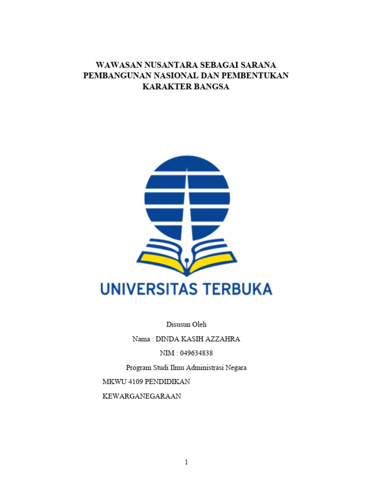 MKWU 4109 Pendidikan Kewarganegaraan1 | PDF