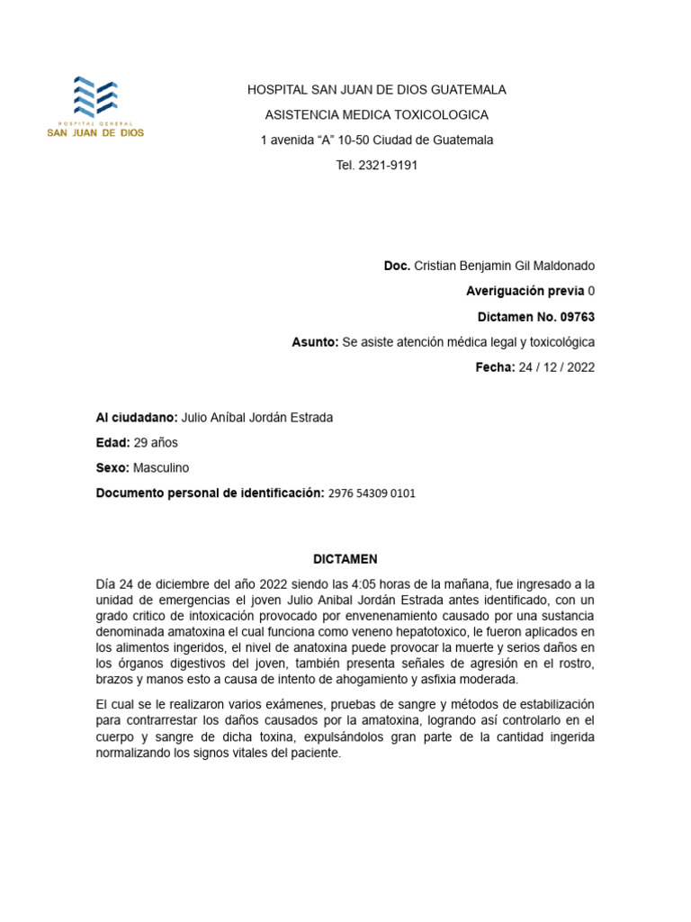 Dictamen Medico | PDF