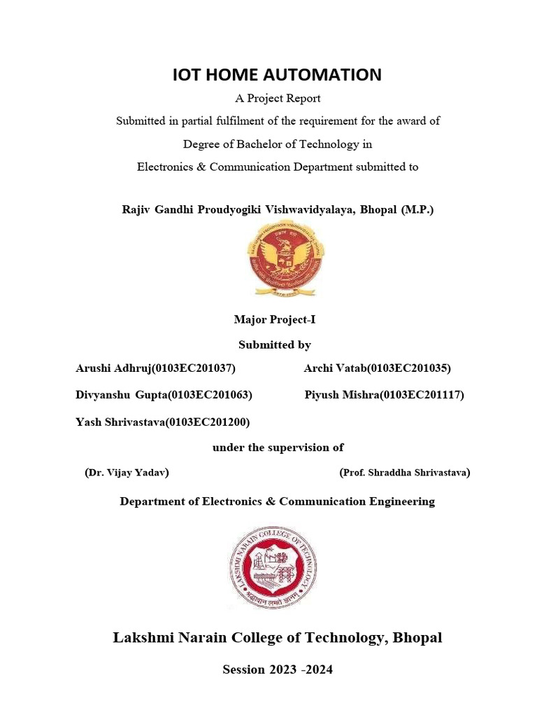 Major Project I Synopsis Formate | PDF | Printed Circuit Board ...