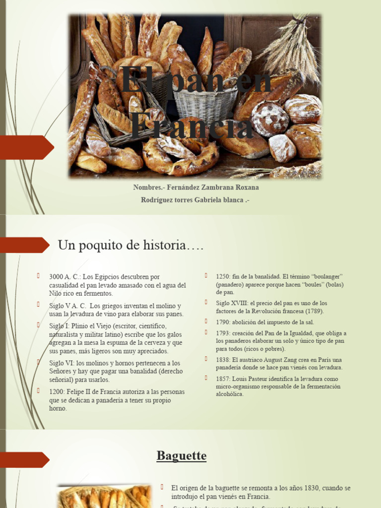 Tipos de Panes Típicos de Francia | PDF | Panes | Trigo