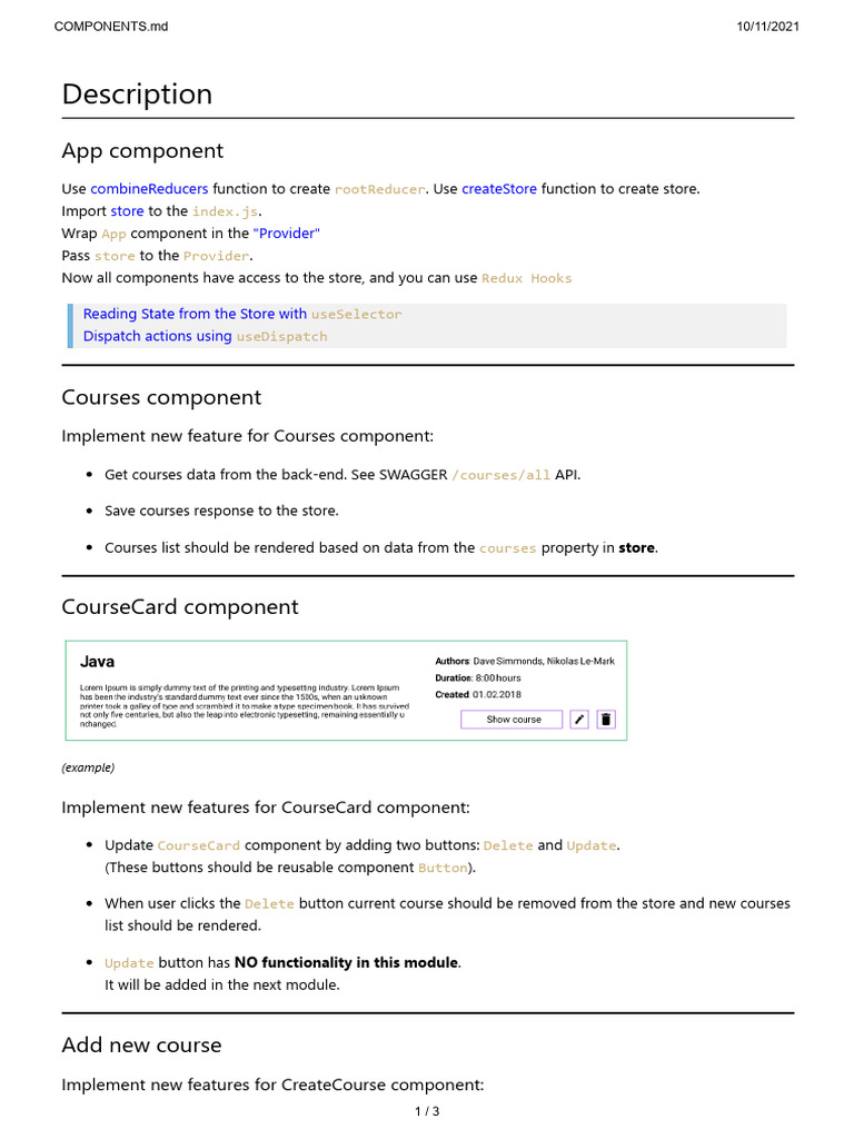 COMPONENTS | PDF | Computing | Software
