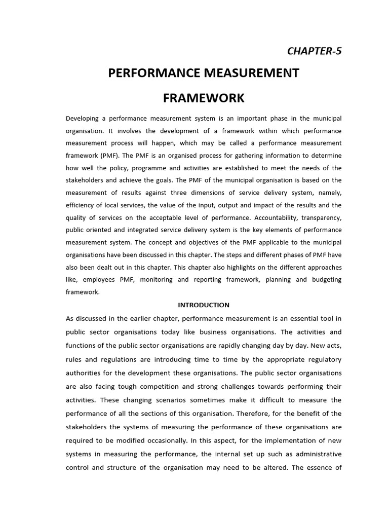 Municipal Performance Measurement Framework | PDF | Performance ...