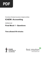 Icaew Cfab Asr 2019 Sample Exam | PDF | Audit | Internal Control