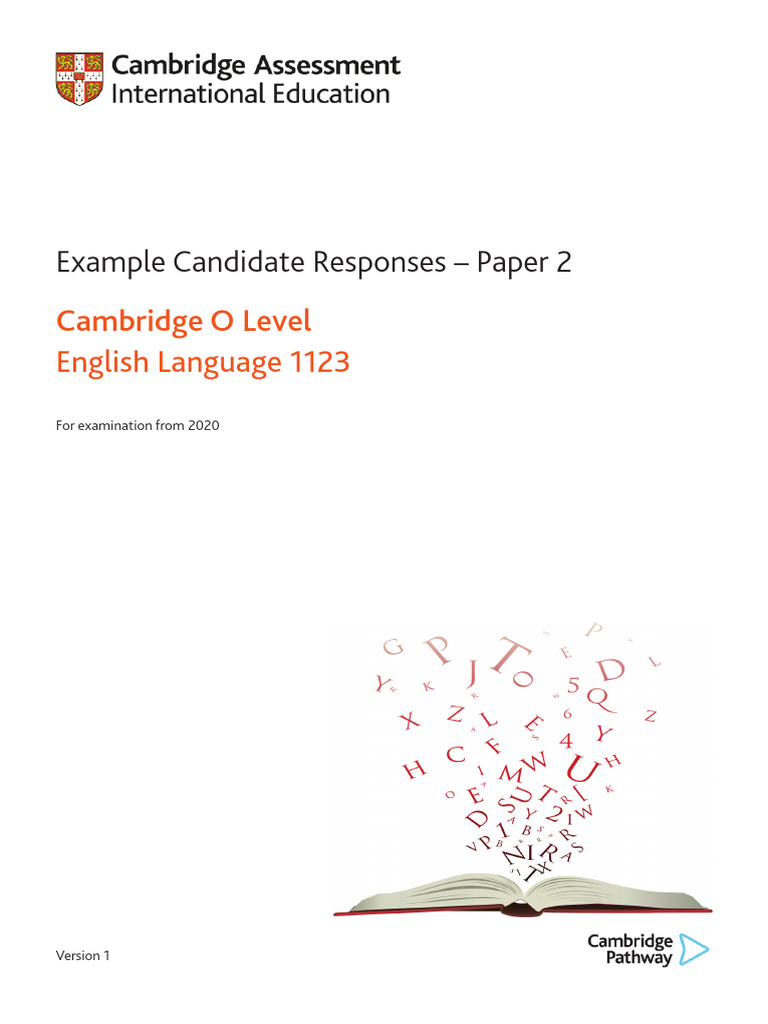 1123 Example Candidate Responses Paper 2 (For Examination From 2020 ...