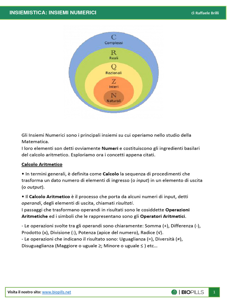 Insiemi Numerici 1 | PDF