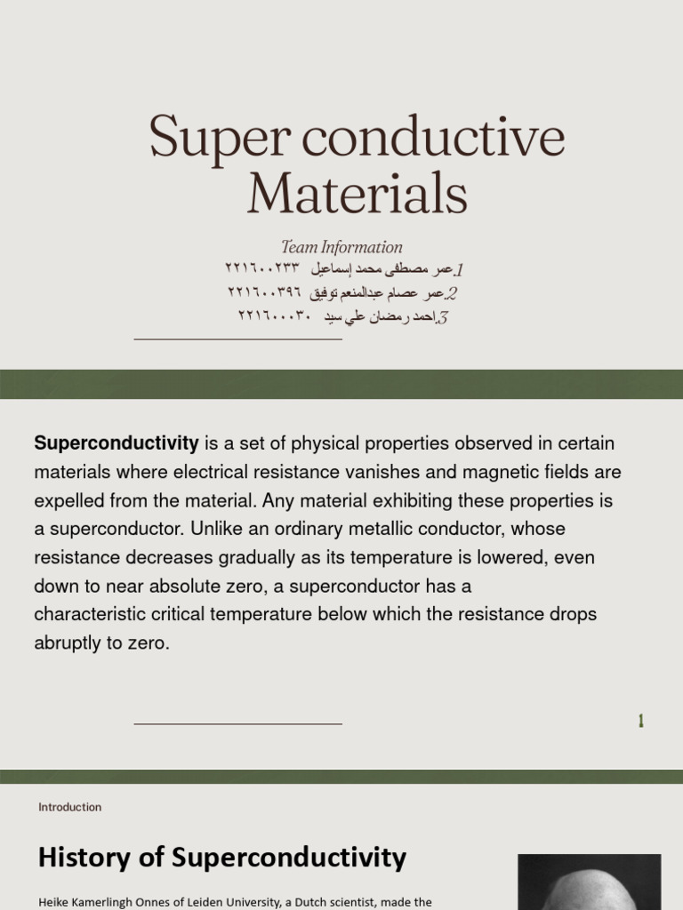 Super Conductive Materials - 231216 - 163337 | PDF | Superconductivity ...