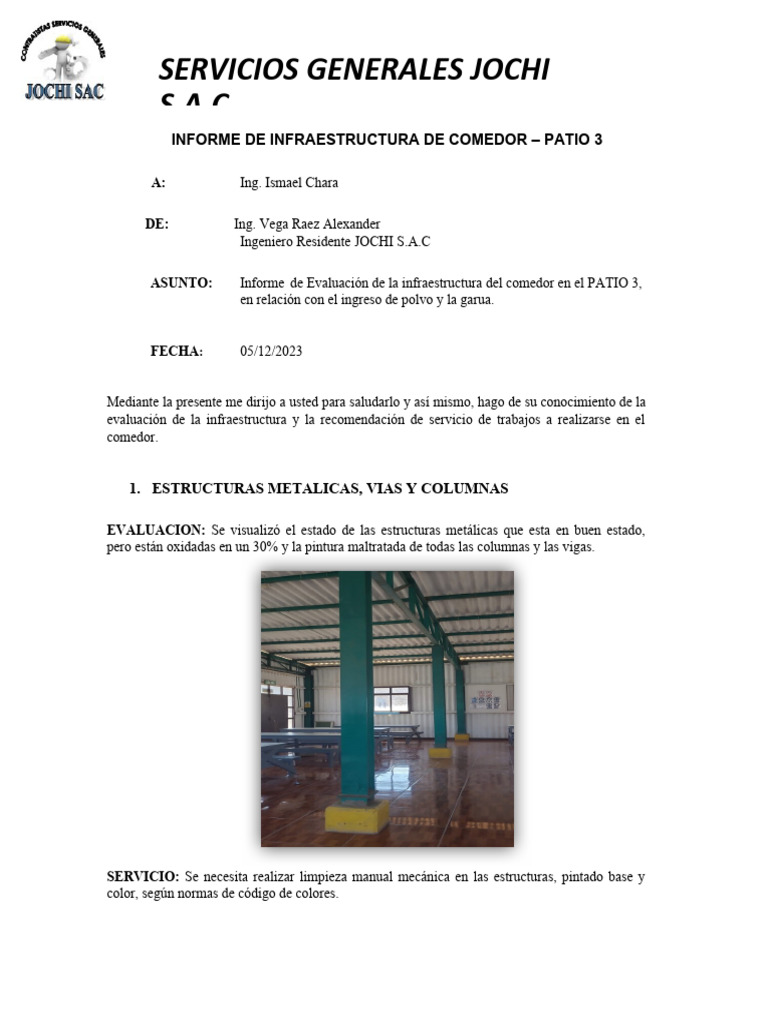 Informe Comedor - Patio3 | PDF