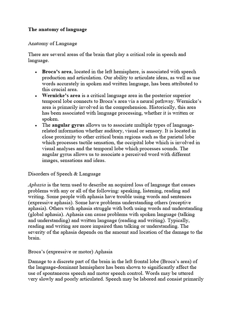 p4 Notes | PDF | Emotions | Aphasia