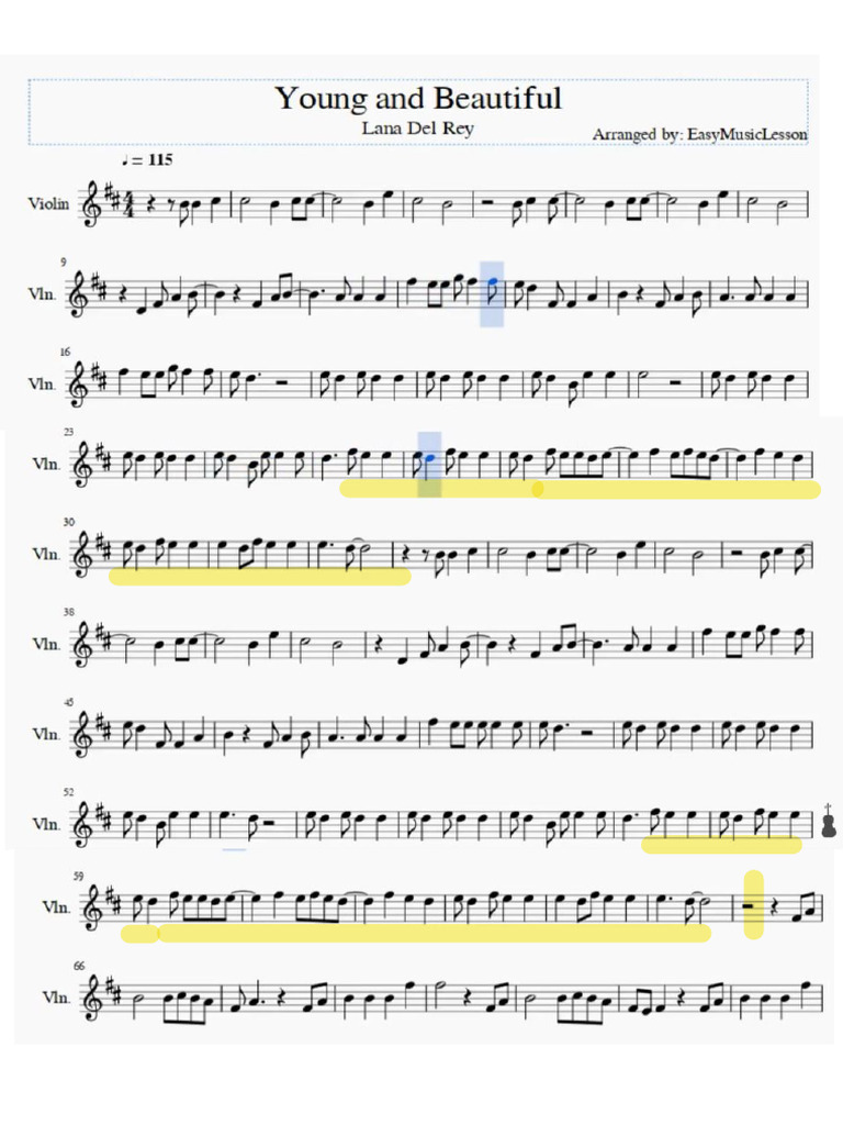 Young and Beatiful (Youtube) | PDF
