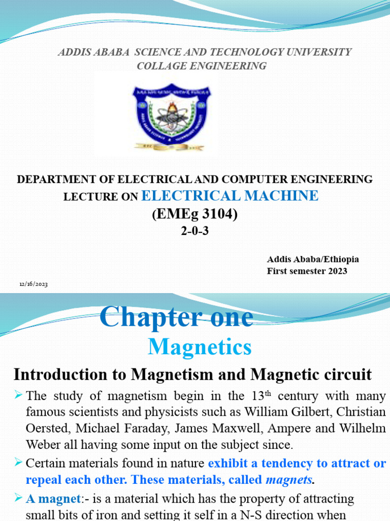 2016 Chapter - 1 (Magneics) | PDF | Electromagnetic Induction | Magnetic Field