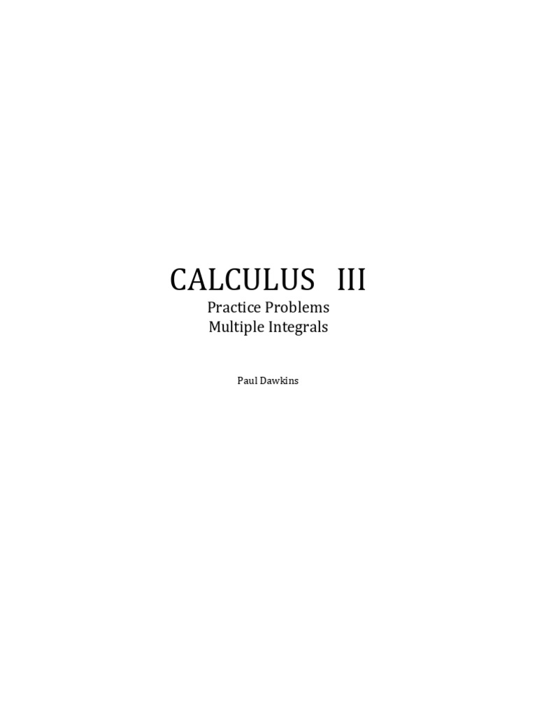 Practice Problems | PDF | Integral | Area