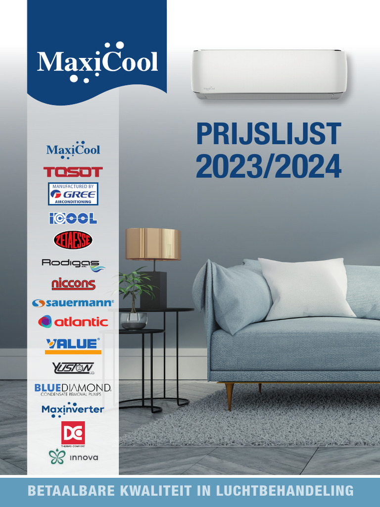 MaxiCool Prijslijst 2023 2024 Online | PDF | Turbomachinery | Chemical Engineering
