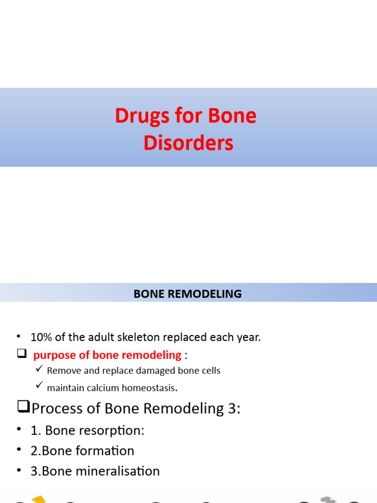 Drugs For Bone Disorders Complete | PDF | Osteoporosis | Bone