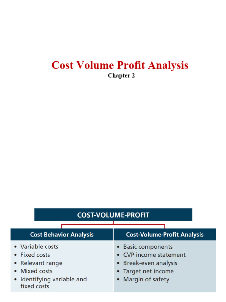 Chapter Two CVP Analysis | PDF | Business | Financial Accounting