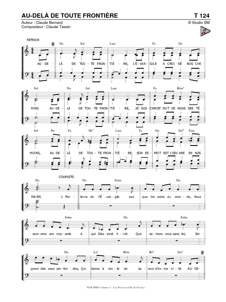 Au Del - de Toute Fronti - Re T124 | PDF