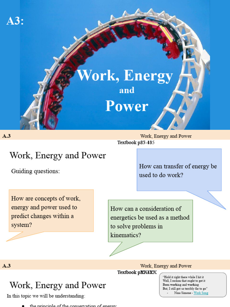 Work, Energy, and Power Concepts | PDF | Collision | Momentum