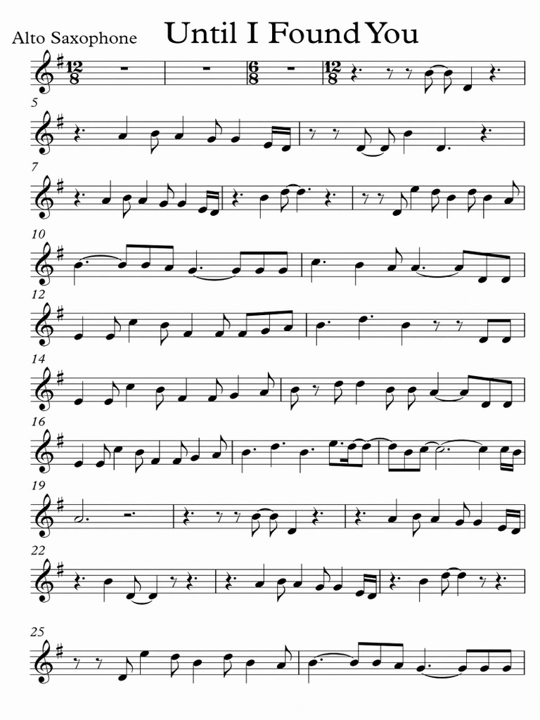 Until I Found You - Sax Alto | PDF