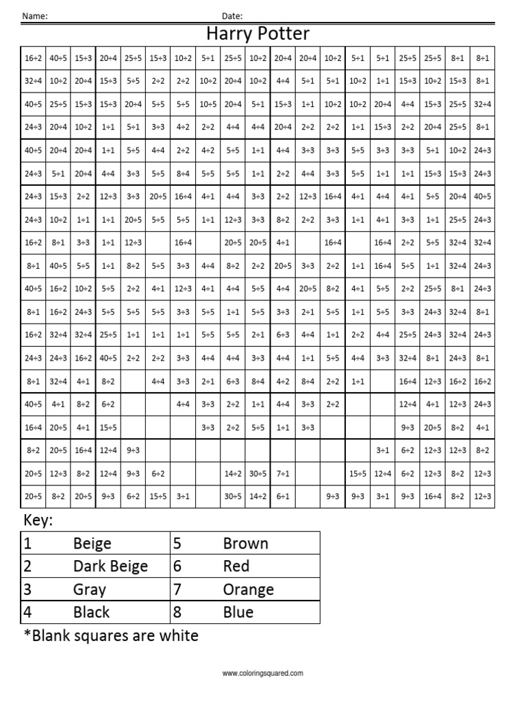 Harry Potter Coloring Division | PDF