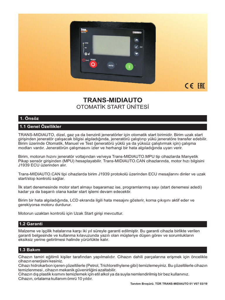 Trans-Midi AUTO V07 - TR | PDF