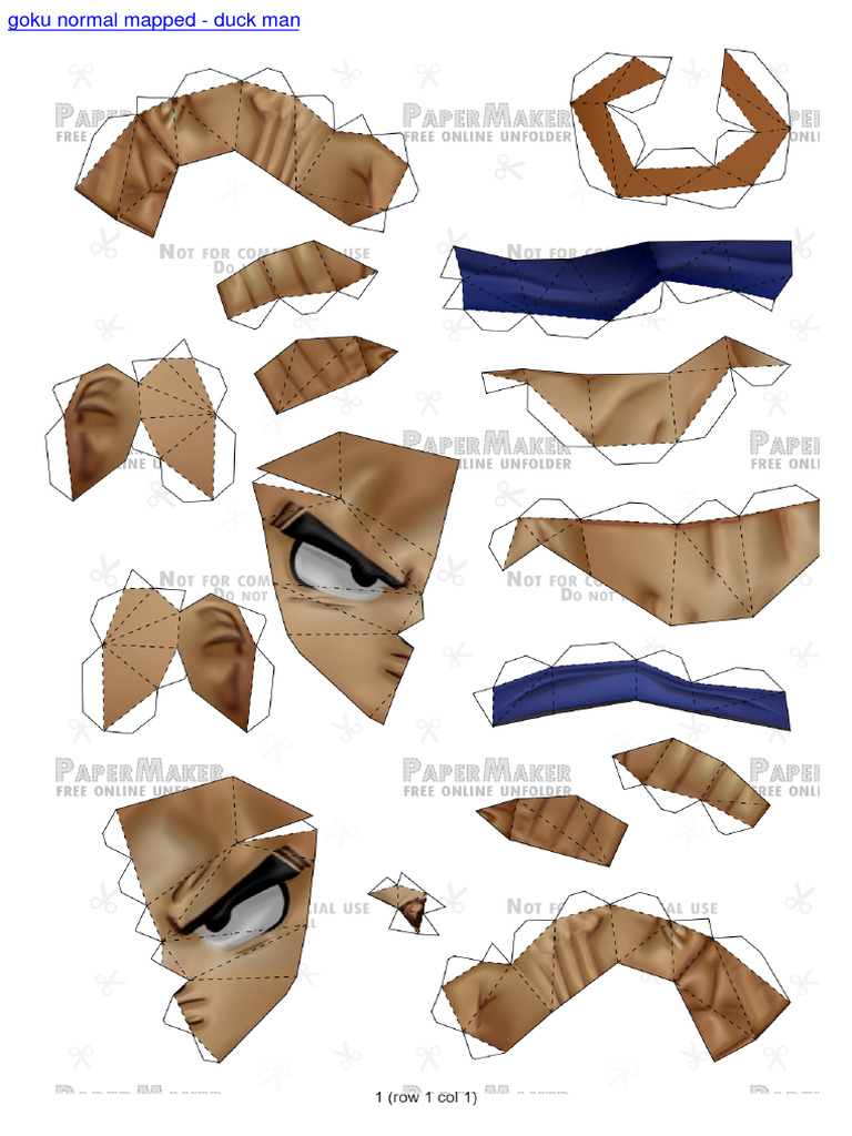 Goku Duck Papercraft Template | PDF