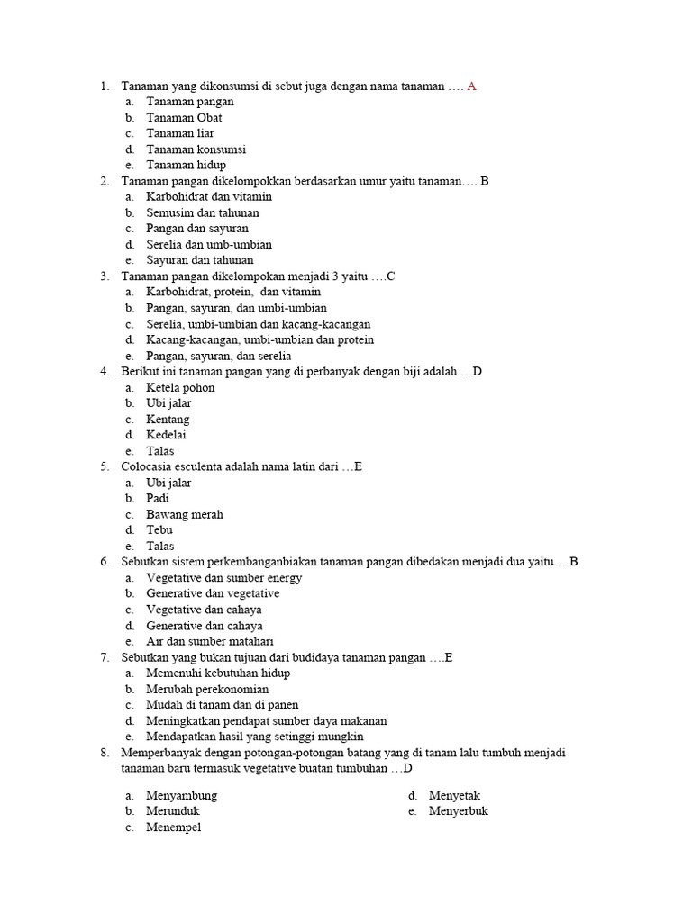 Latihan Soal Besok | PDF