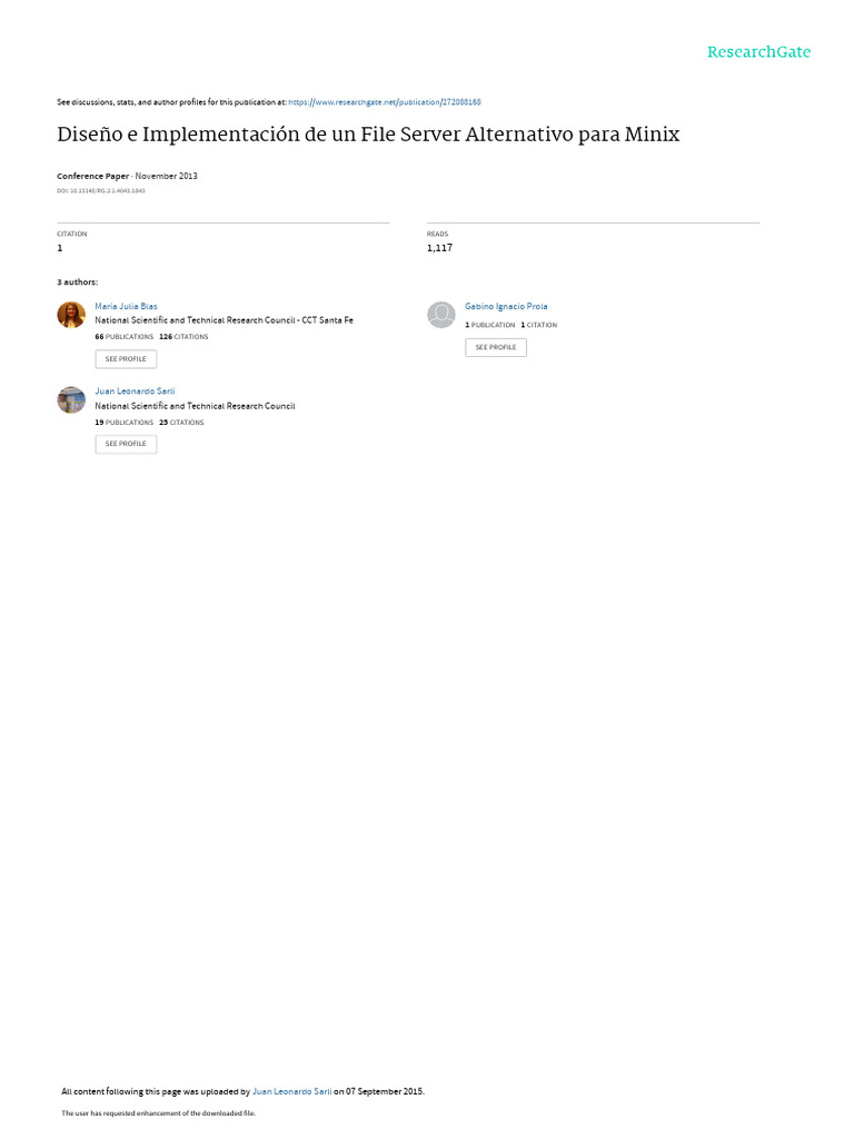 Diseoe Implementacindeun File Server Alternativopara Minix | PDF | Servidor (Computación ...