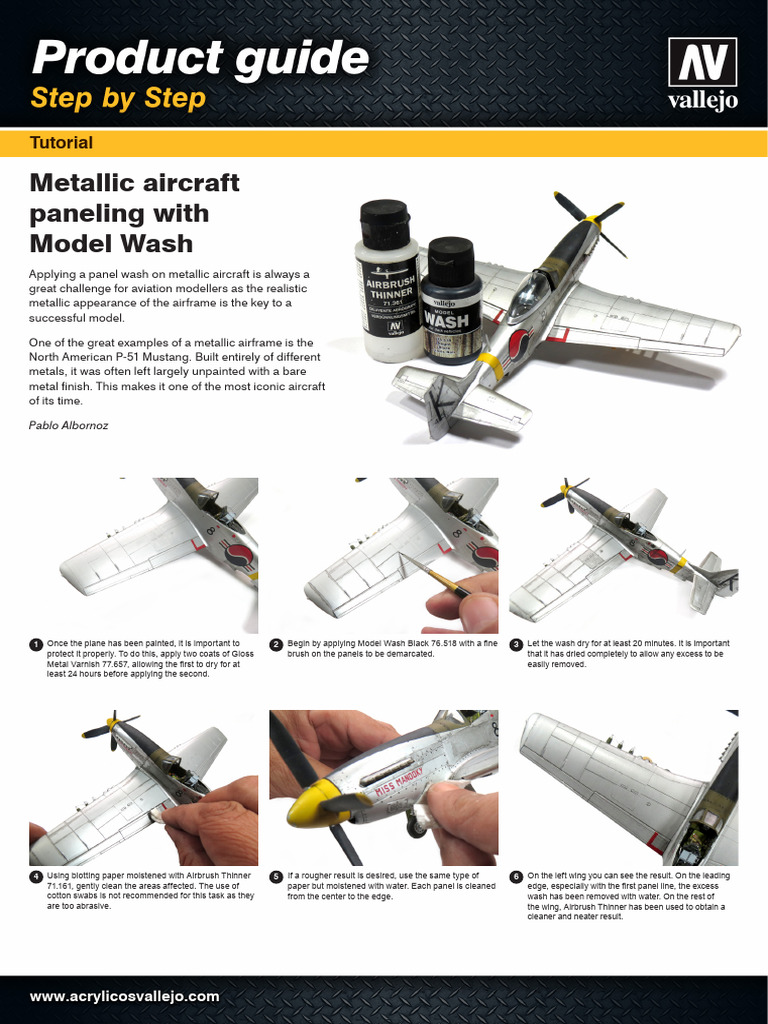 Vallejo Stepbystep Metallic Aircraft Panelling With Model Wash en | PDF