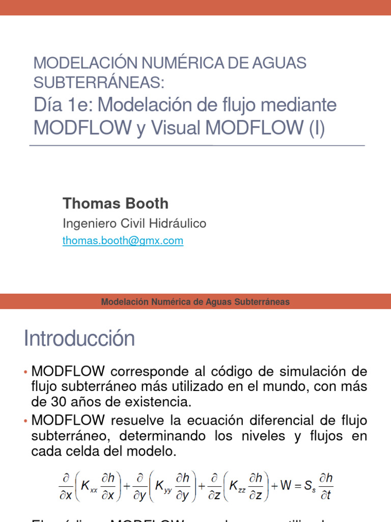 CursoModelacion 1e MODFLOW I | PDF | Agua subterránea | Ciencia medioambiental