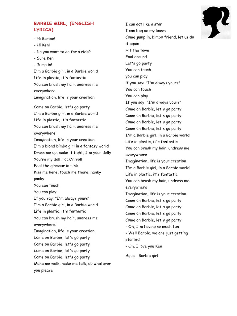 Canciones Letras | PDF | Fashion Dolls | Doll Brands