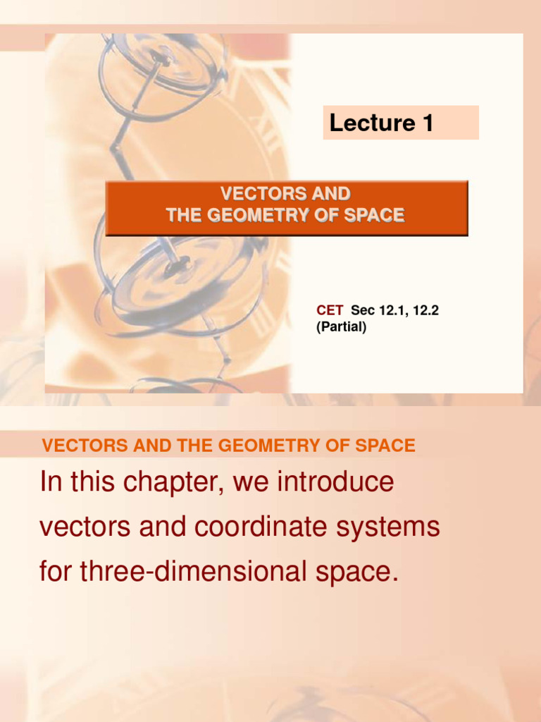 Multivariable calculus slide | PDF | Euclidean Vector | Cartesian ...