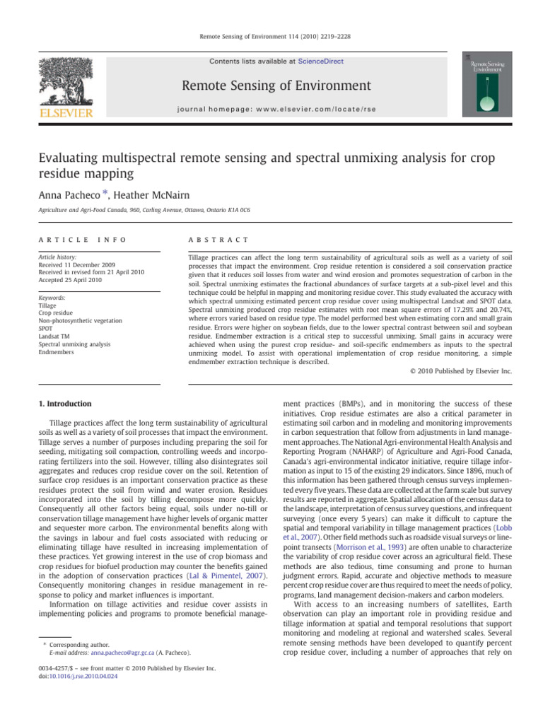 Evaluating Multispectral Remote Sensing | PDF | Errors And Residuals | Coefficient Of Determination
