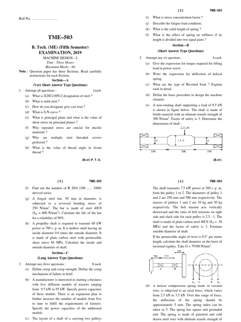 Machine Design | PDF | Strength Of Materials | Solid Mechanics