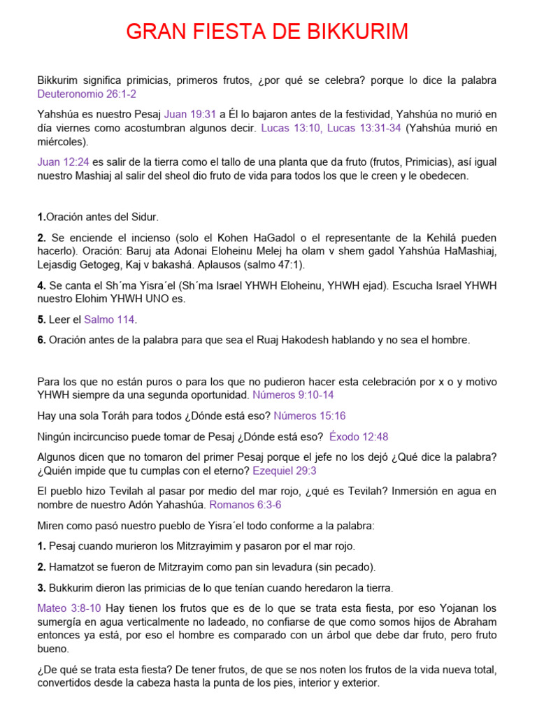 Bikkurim | PDF | Tetragrammaton | Judios y judaísmo
