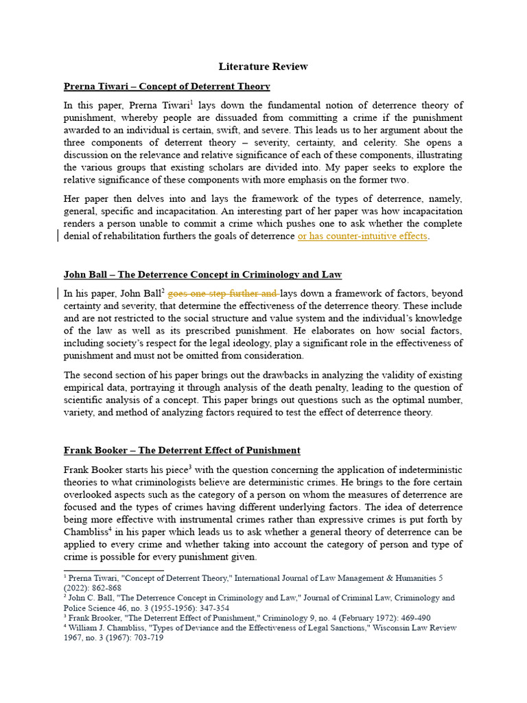Criminal Law Literature Review | PDF