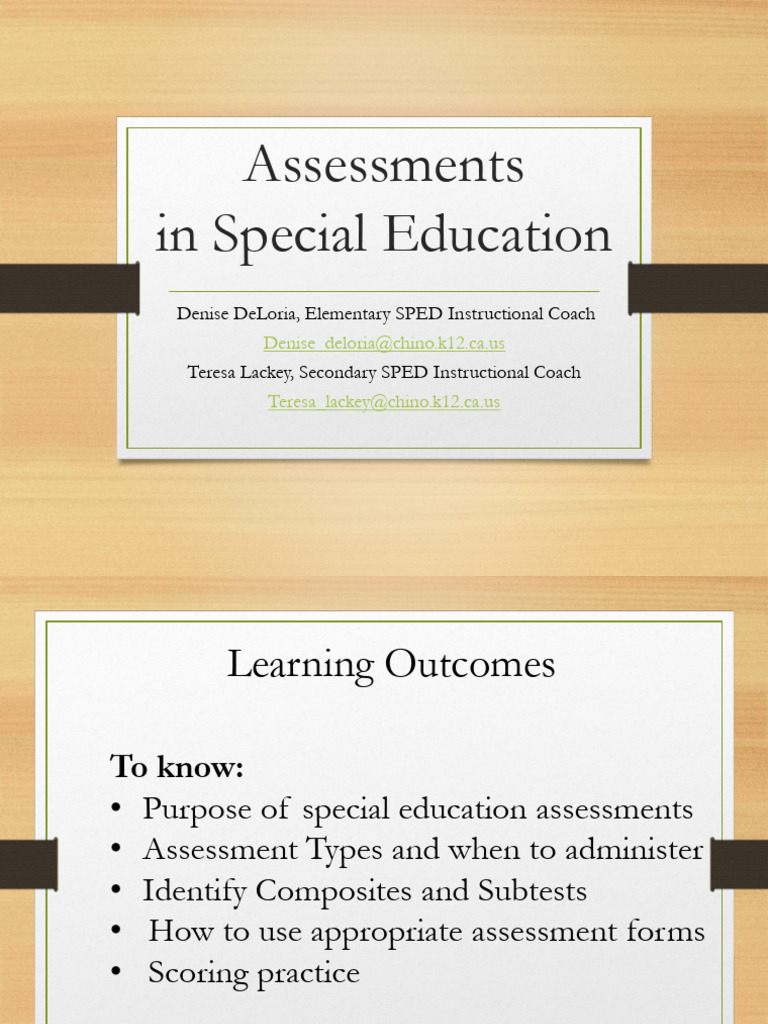 9-16-20 Assessments in Special Education Power PT | PDF | Fluency ...