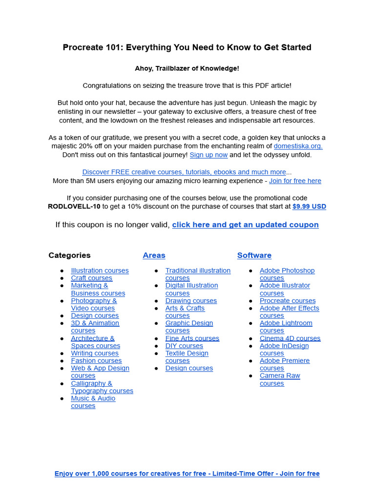 Procreate 101 Everything You Need To Know To Get Started | PDF | I Pad ...