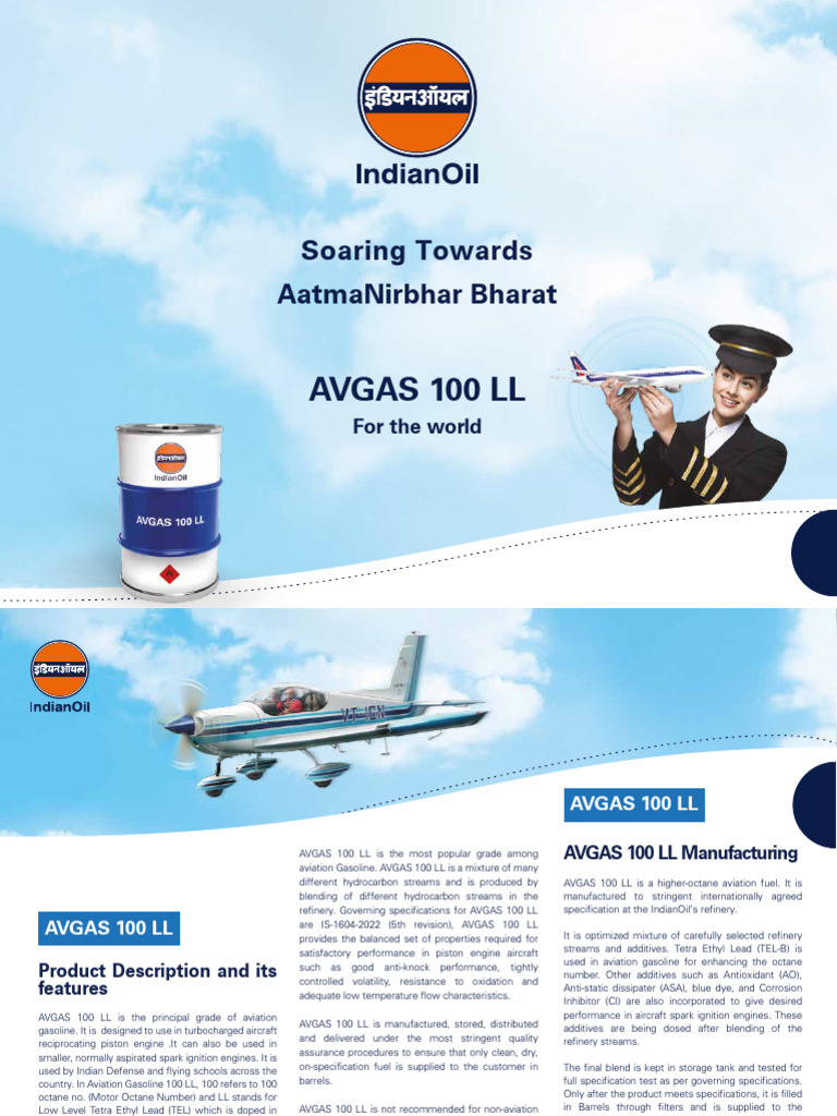 AV Gas Brochure 7CC | PDF | Gasoline | Oil Refinery