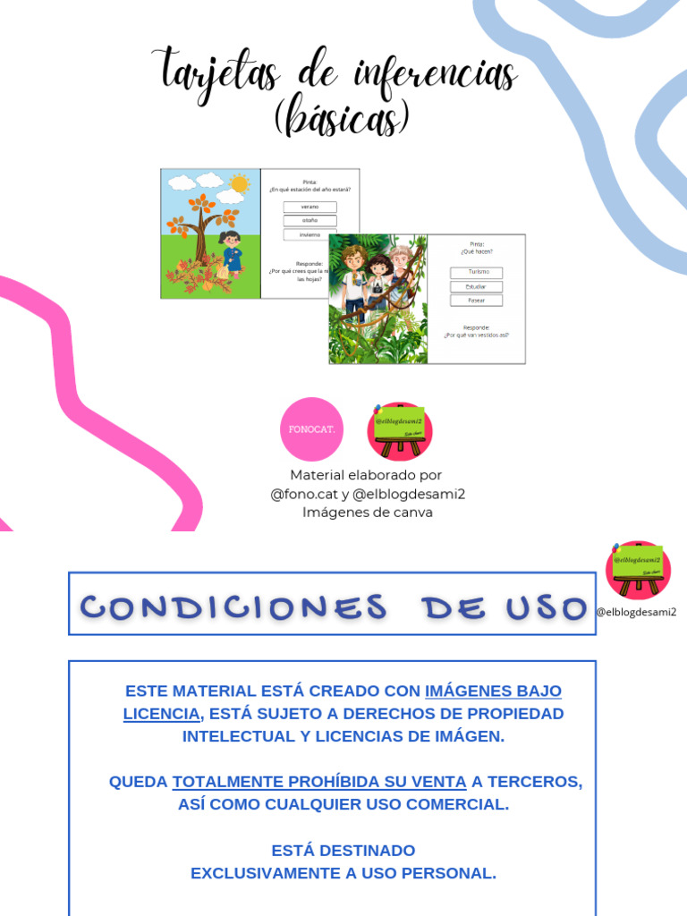 Tarjetas de inferencias para niños | PDF