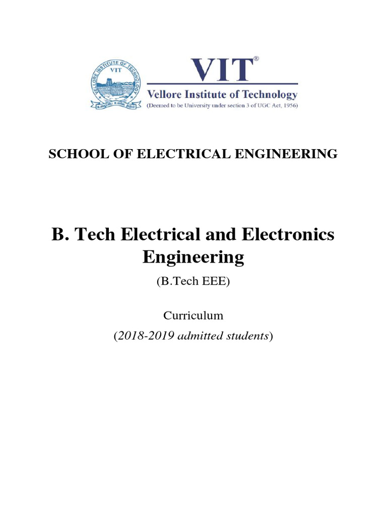 B.Tech Electrical Engineering Curriculum | PDF | Engineering | Corrosion