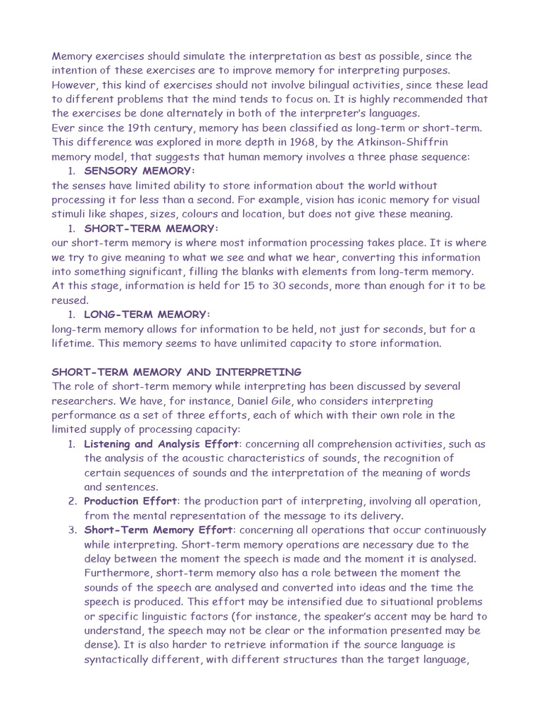 Smartidiom Week 1 Exercises Consecutive Interpretation | PDF | Memory | Language Interpretation