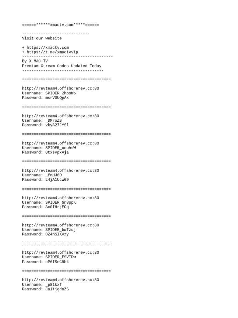 @xmactv Xtream 20-08-2022 | PDF | Computing | Computer Access Control